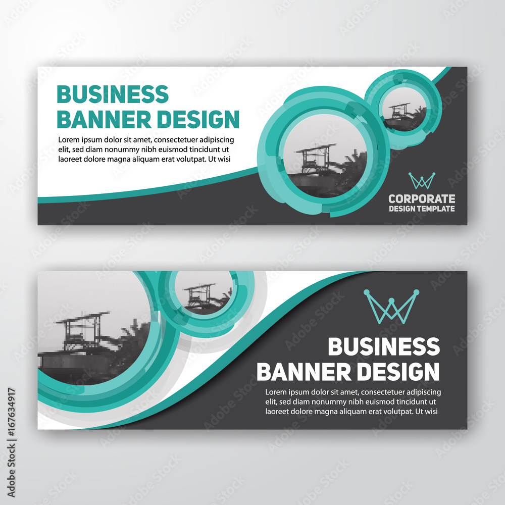 Modern corporate banner background design for letterhead, document ...