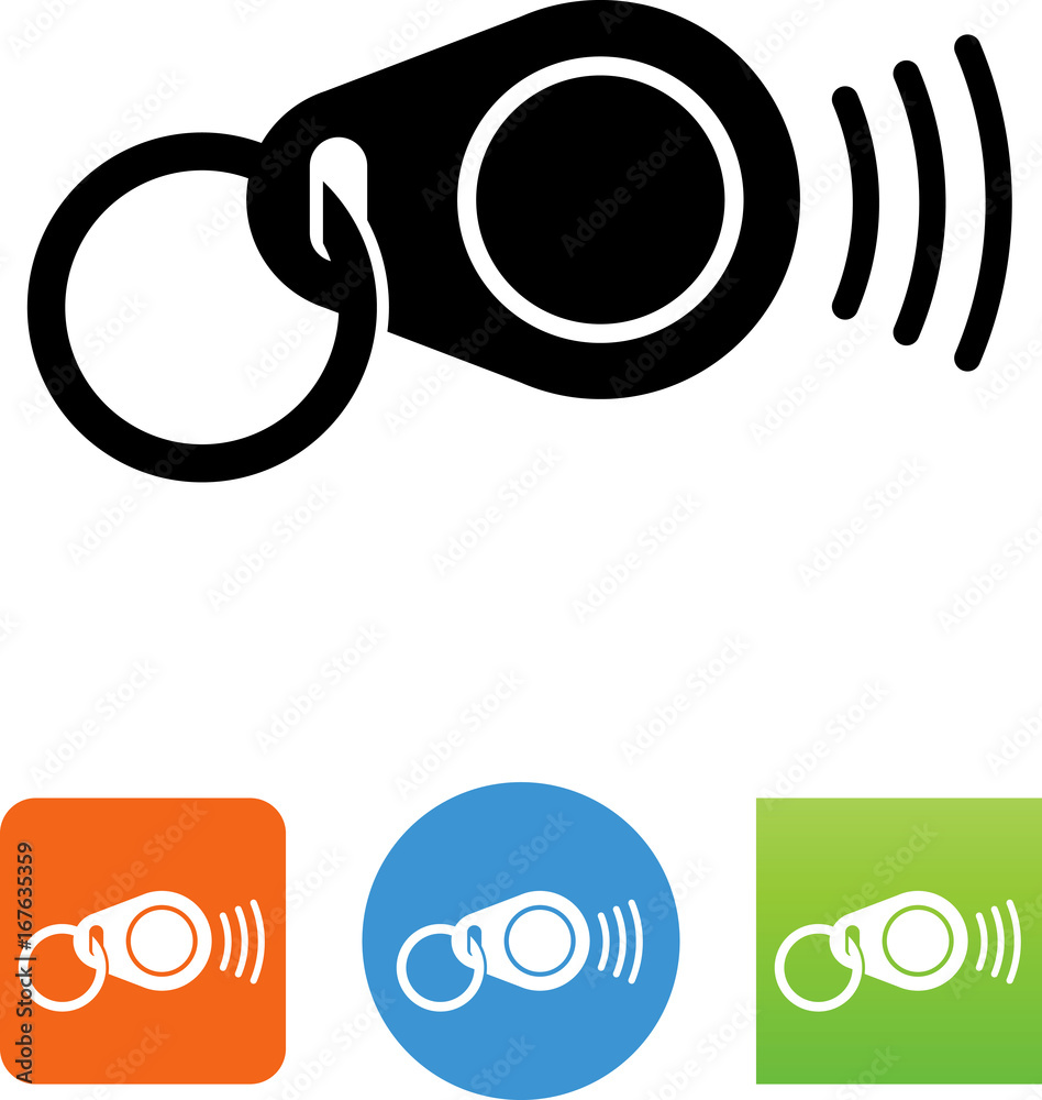 RFID Key Fob Icon - Illustration Stock-Vektorgrafik | Adobe Stock