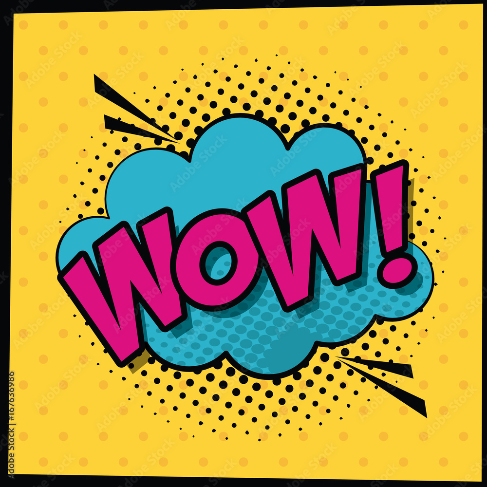 color background pop art style with dots and cloud callout in cumulus ...