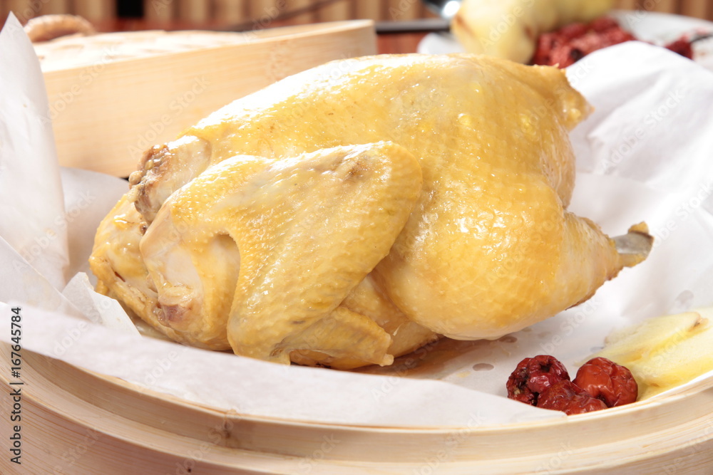steamed chicken Stock Photo | Adobe Stock