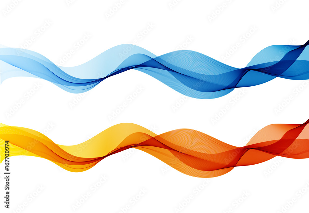 Abstract Color Wave Design Element Curve Flow Motion Illustration