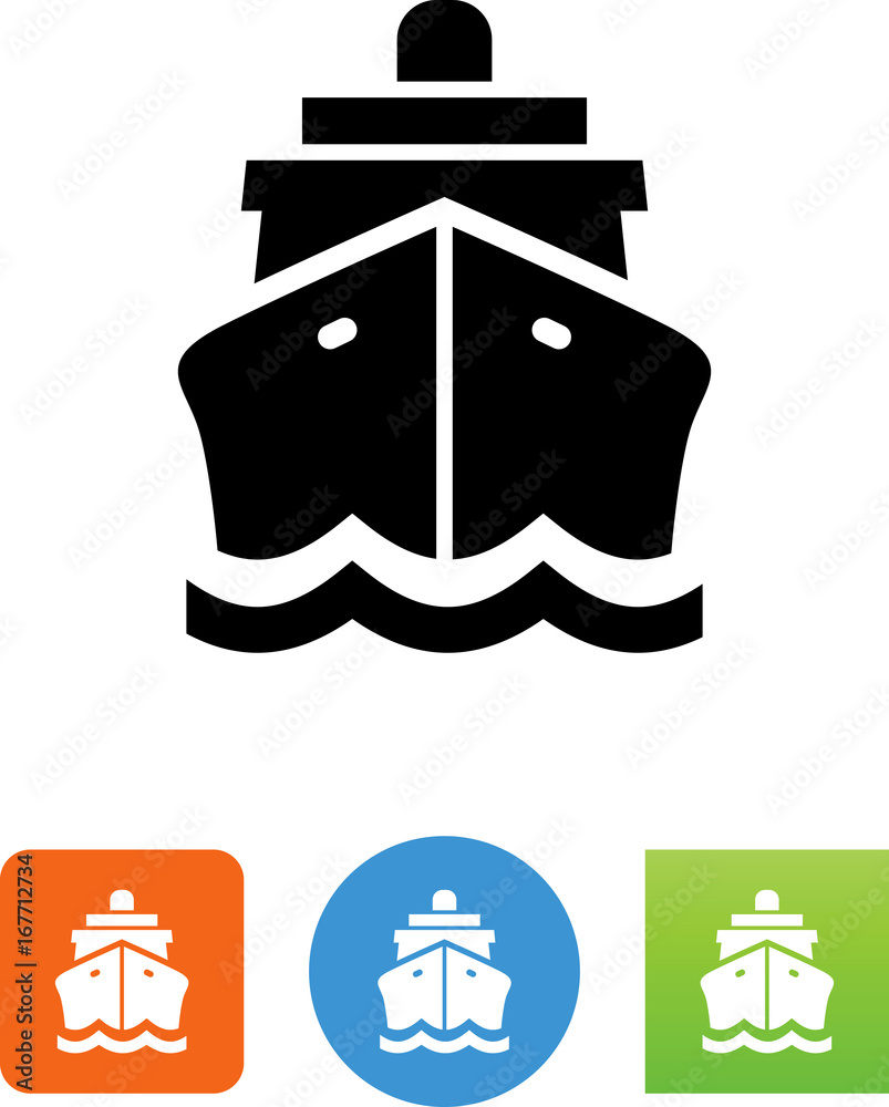 Poster Ship Front View Icon - Illustration – Wall Art | UkPosters