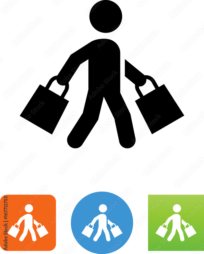 Shopper Icon - Illustration Stock Vector | Adobe Stock