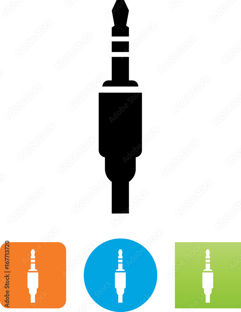 Stereo Cable Connector Icon - Illustration Stock Vector | Adobe Stock