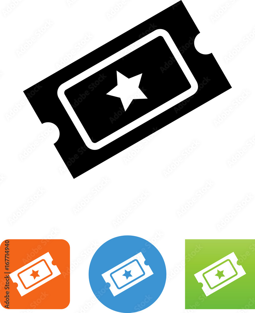 Ticket Icon - Illustration Stock Vector | Adobe Stock