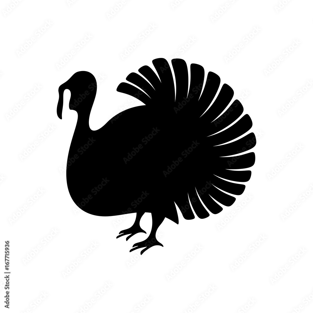 Logo and symbol of a turkey for Thanksgiving. Stock Vector | Adobe Stock