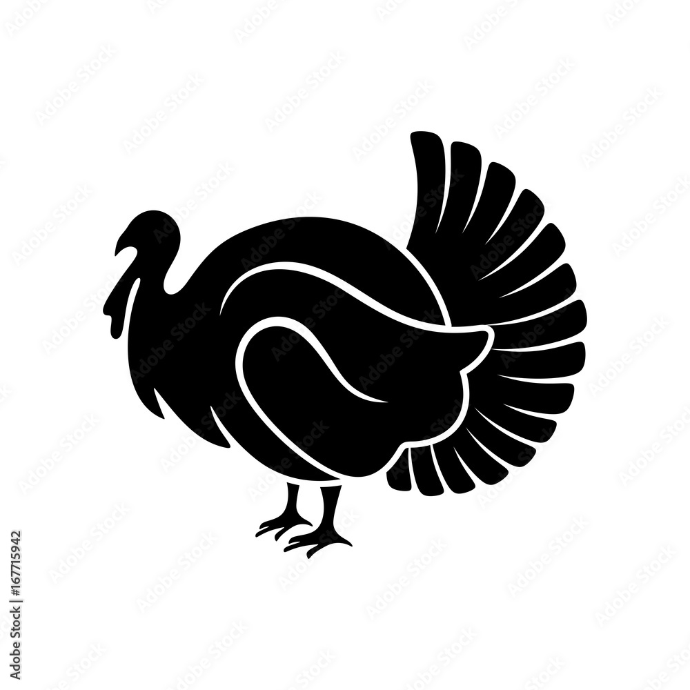 Logo and symbol of a turkey for Thanksgiving. Stock Vector | Adobe Stock