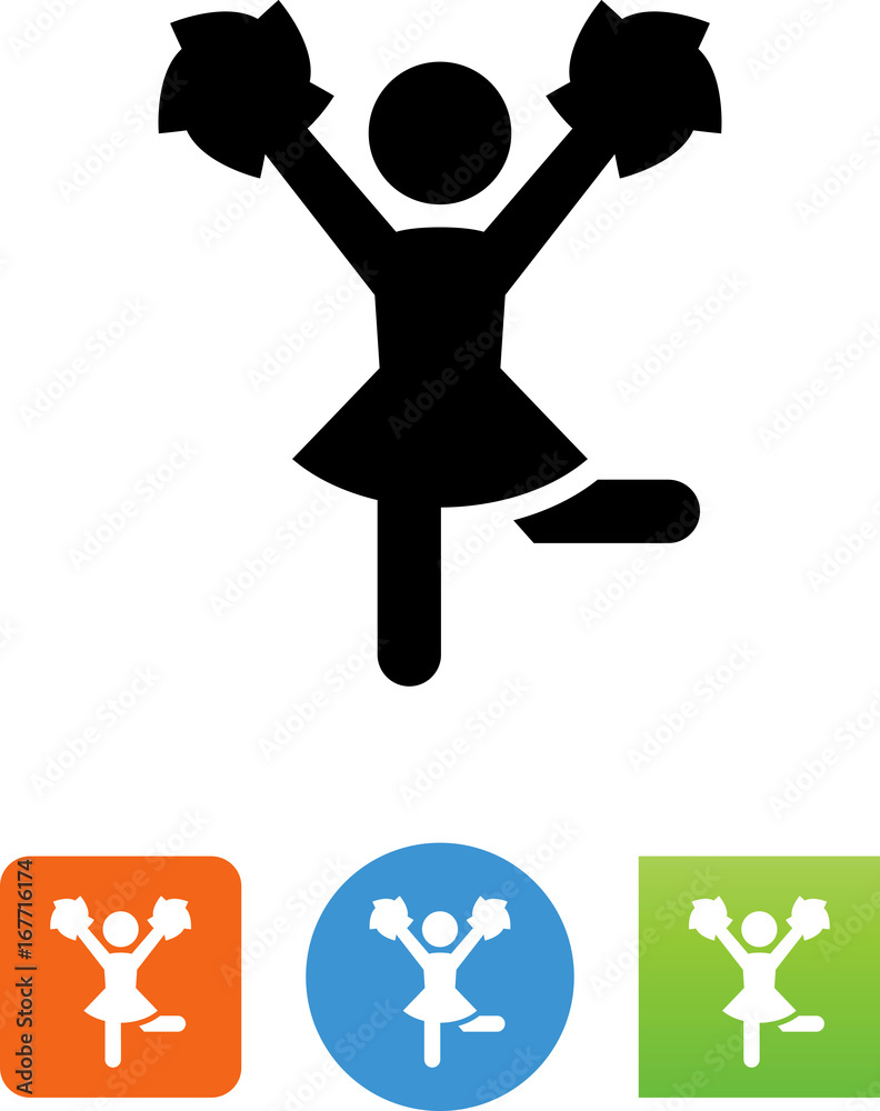 Vector Cheerleader Icon - Illustration Stock Vector | Adobe Stock