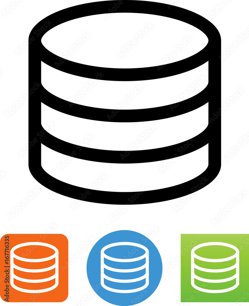 Vector Database Icon - Illustration Stock Vector | Adobe Stock