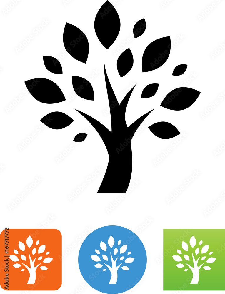 Vector Tree Icon - Illustration Stock Vector | Adobe Stock