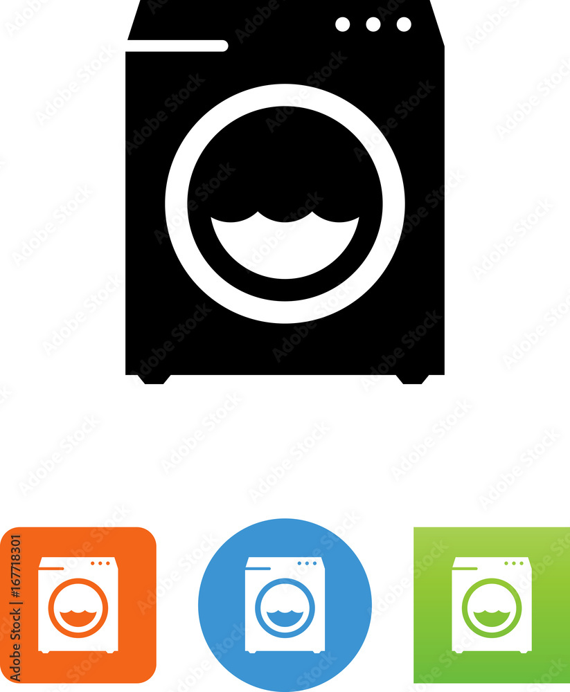 Washing Machine Icon - Illustration Stock Vector | Adobe Stock