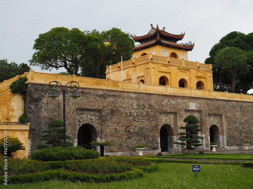 Old traditional Chinese style castle gate of old Vietnamese king in ...