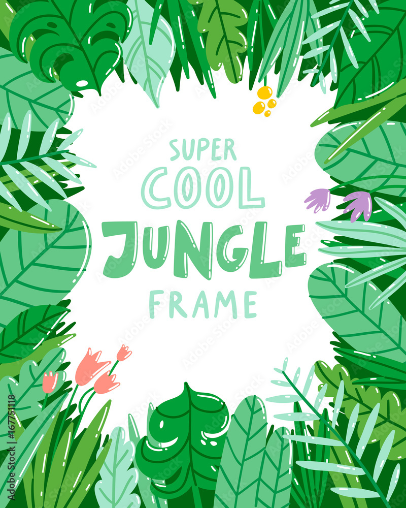 Jungle frame Stock Vector | Adobe Stock