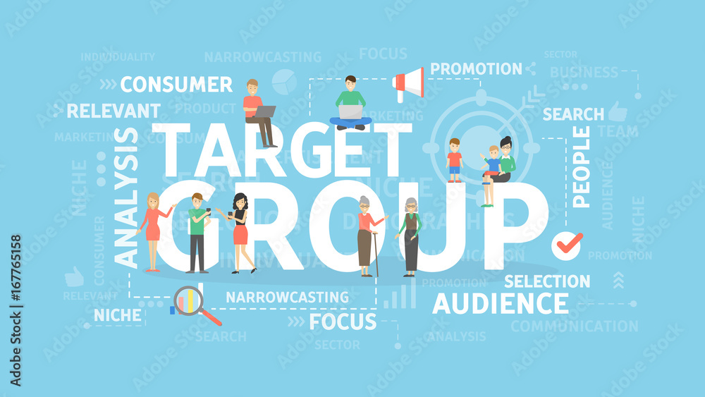 Target group illustration. Stock Vector | Adobe Stock