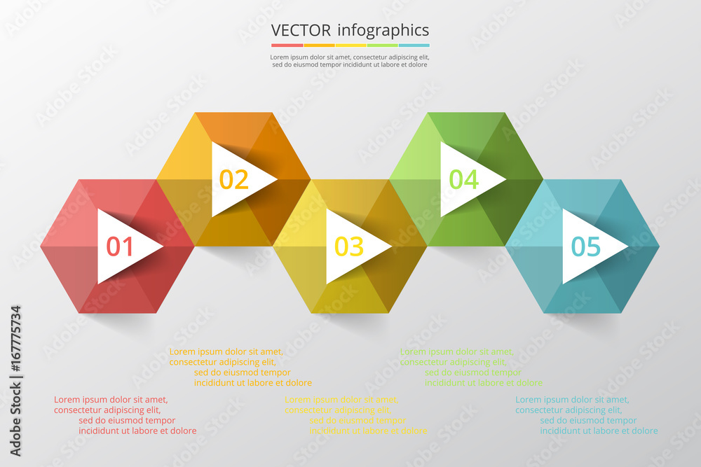 Step by step infographic. Stock Vector | Adobe Stock