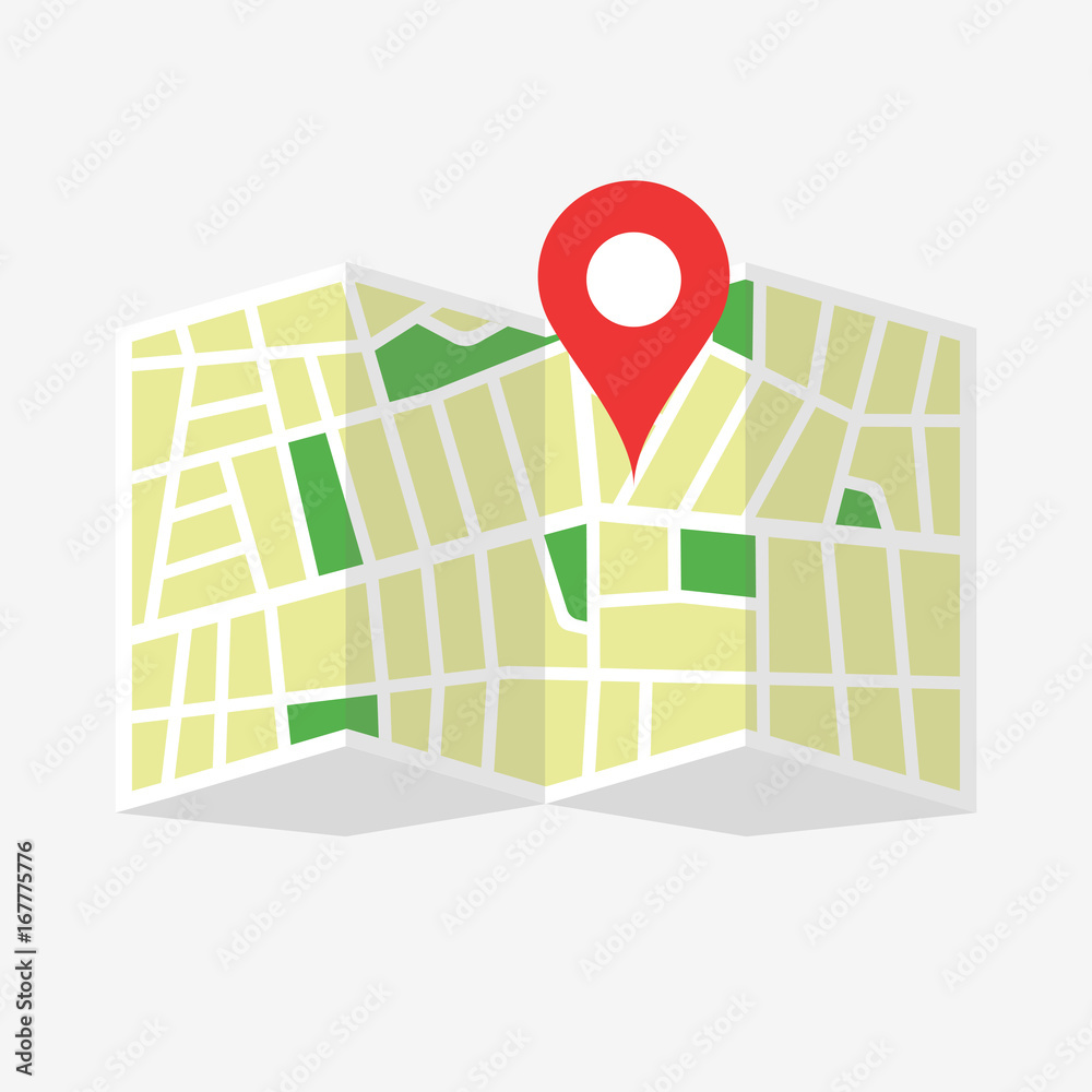 Location map icon. Location map abstract. Location map flat. Vector ...