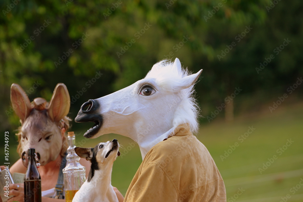 Horse Mask Dog