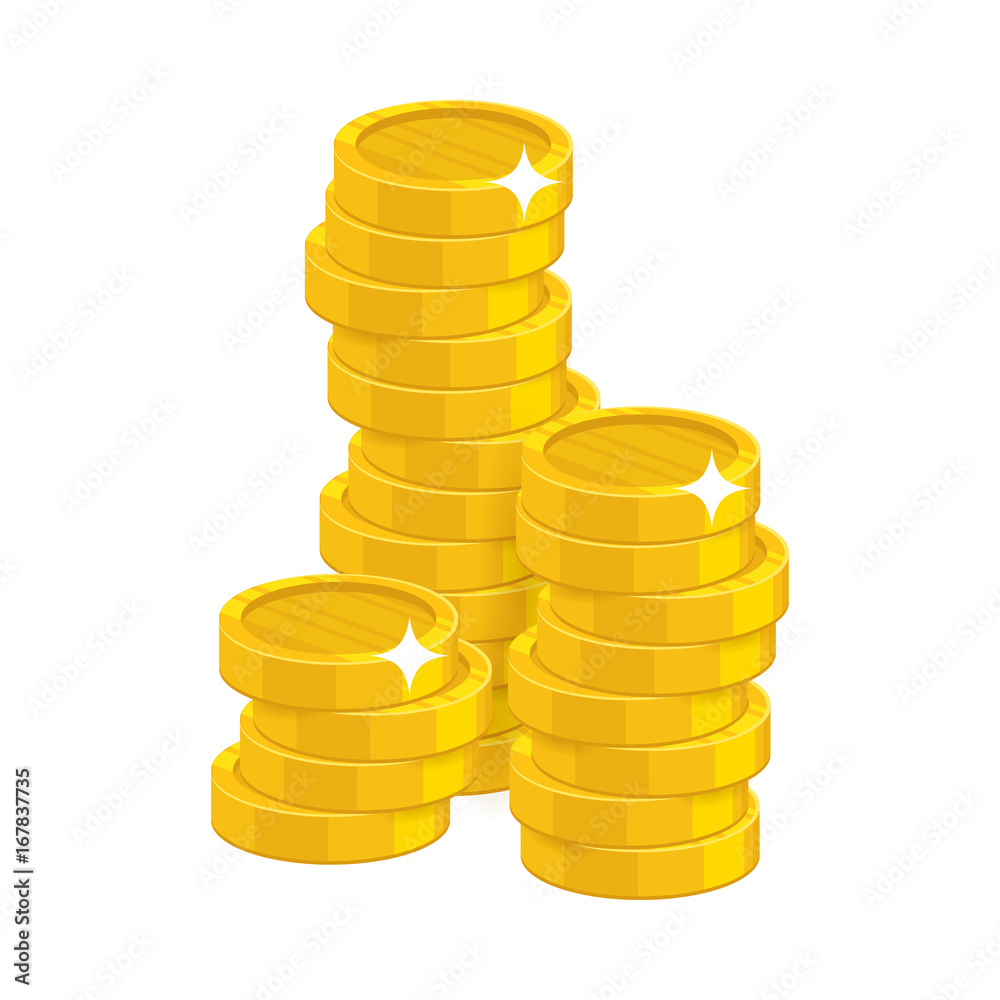 Stacks Of Gold Coins