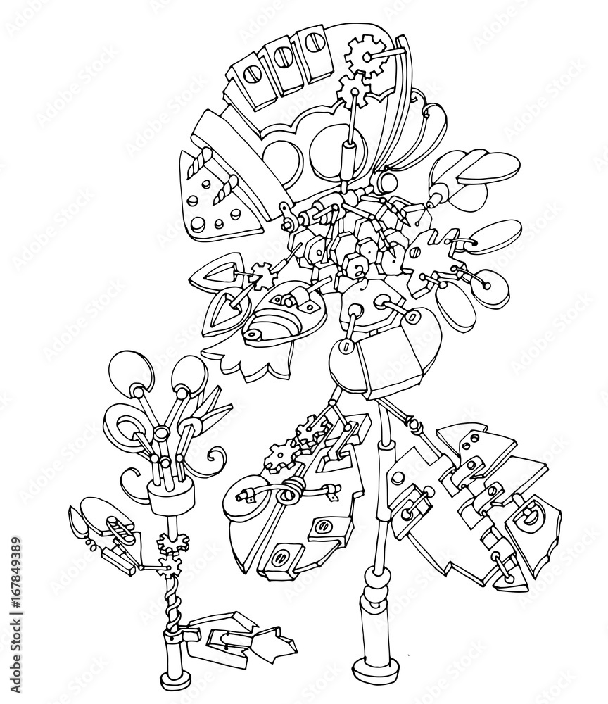 Mechanical Flower Drawing