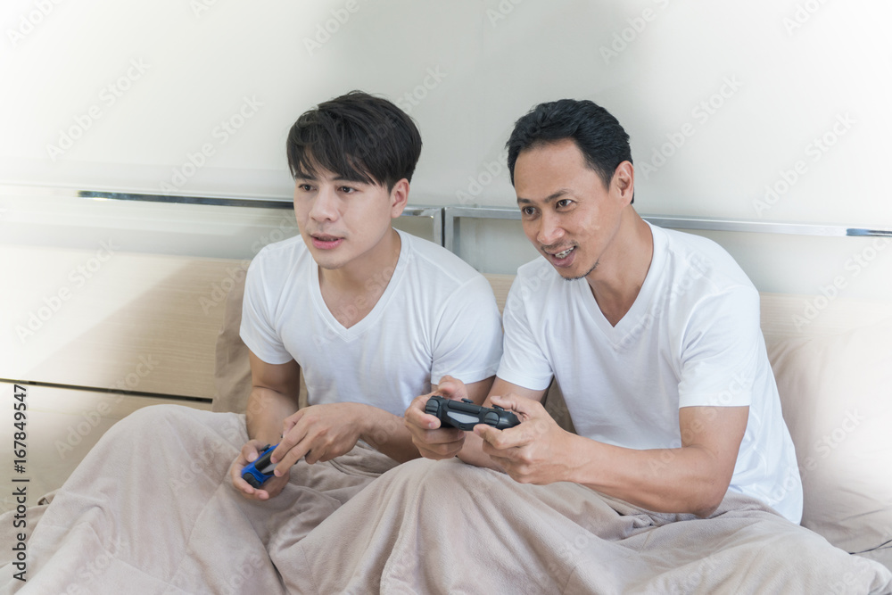 Two Friends Playing Video Games