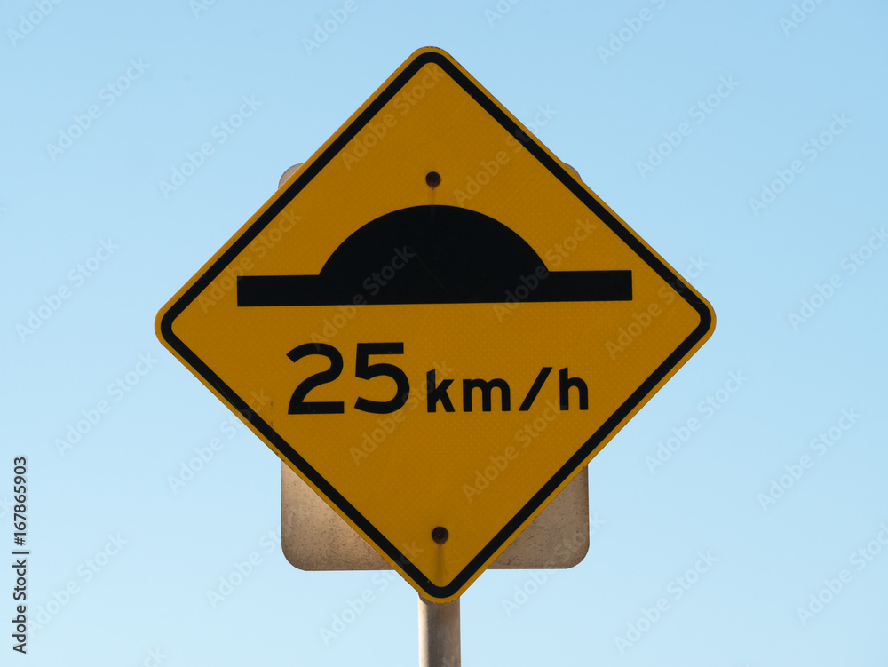 25 Km Per hour Speed Sign Stock Photo | Adobe Stock