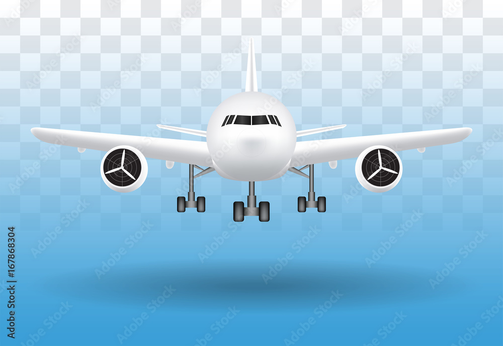 air plane landing on transparent background vector Stock Vector | Adobe ...
