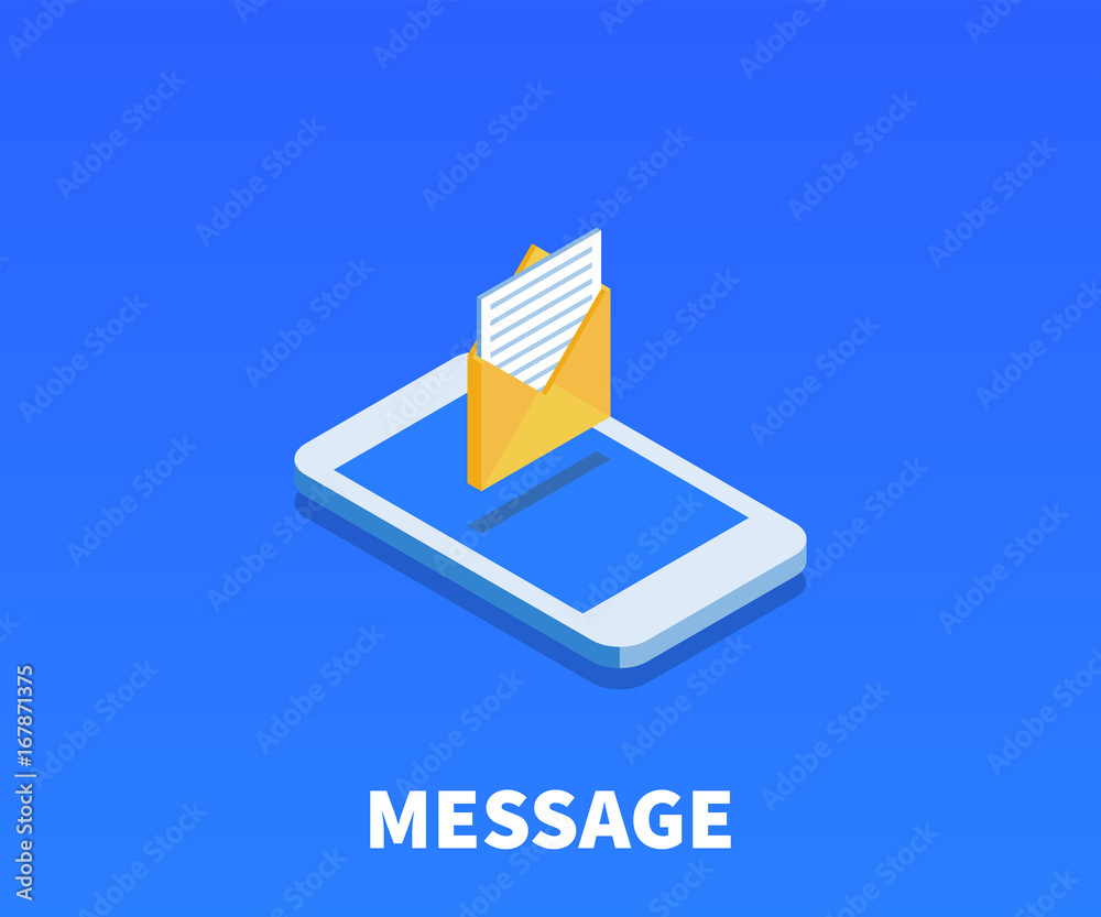 Envelope with letter, message icon, illustration, vector symbol in flat ...