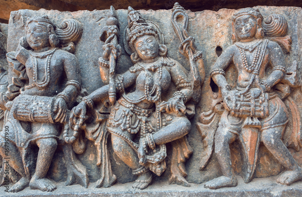Example of ancient Indian architecture and traditional style relief ...