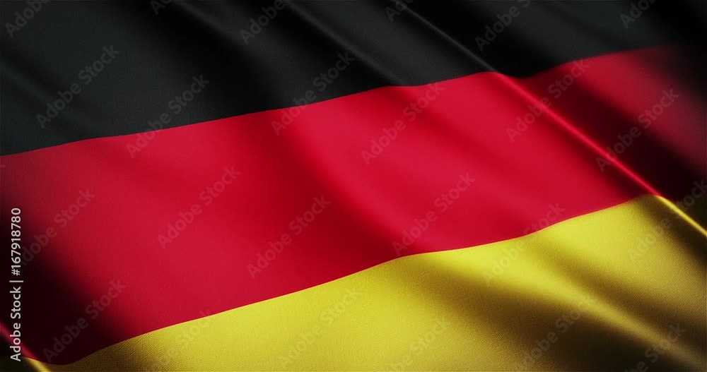 Germany realistic national flag seamless looping waving animation Stock ...