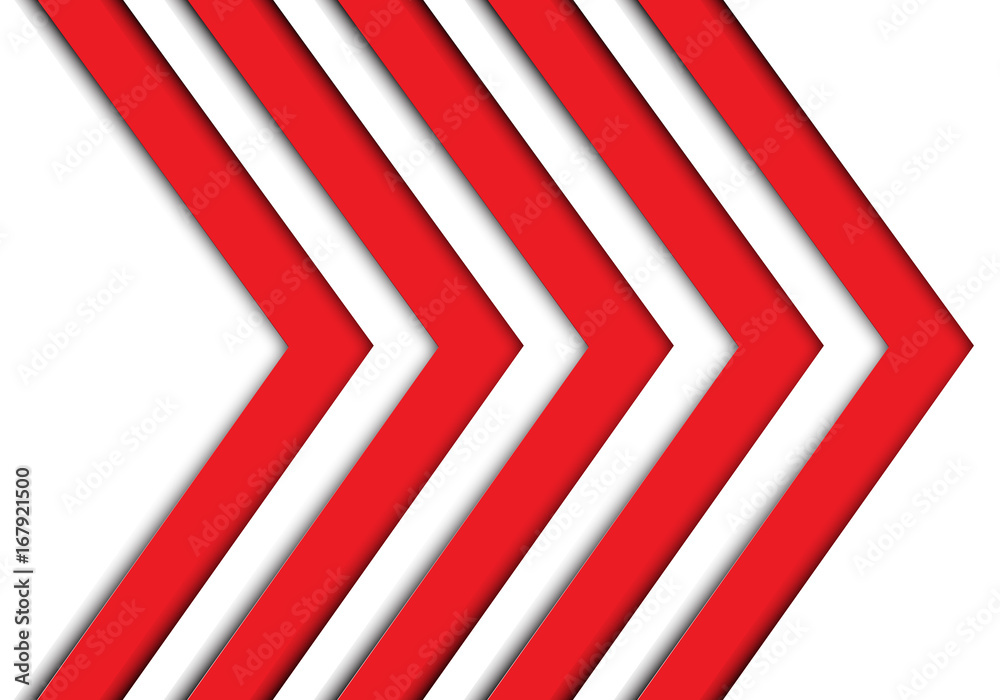 Abstract red arrow pattern on white design modern futuristic creative ...