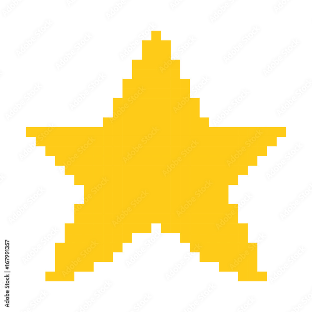 colorful pixelated golden star figure Stock Vector | Adobe Stock