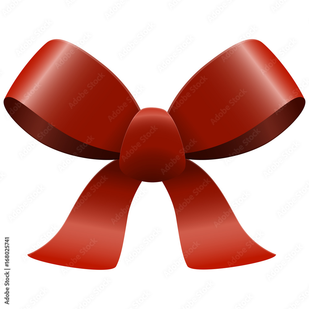 red ribbon bow Stock Vector | Adobe Stock