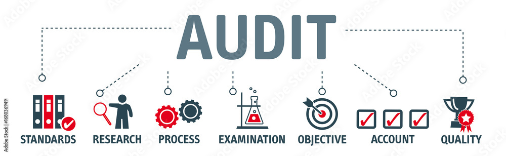 Banner Audit concept vector illustration Stock Vector | Adobe Stock