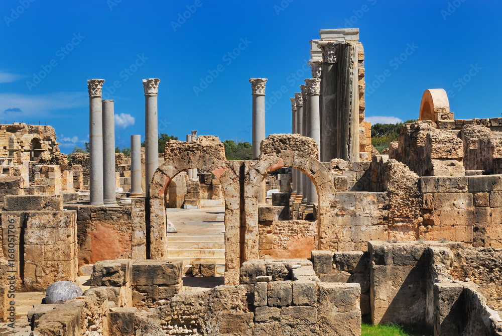 Poster Libya Tripoli Leptis Magna Roman archaeological site, Unesco ...
