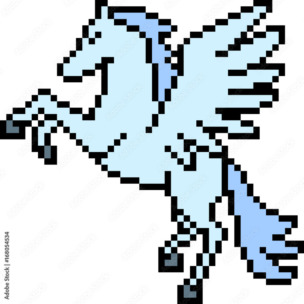 vector pixel art pegasus Stock Vector | Adobe Stock