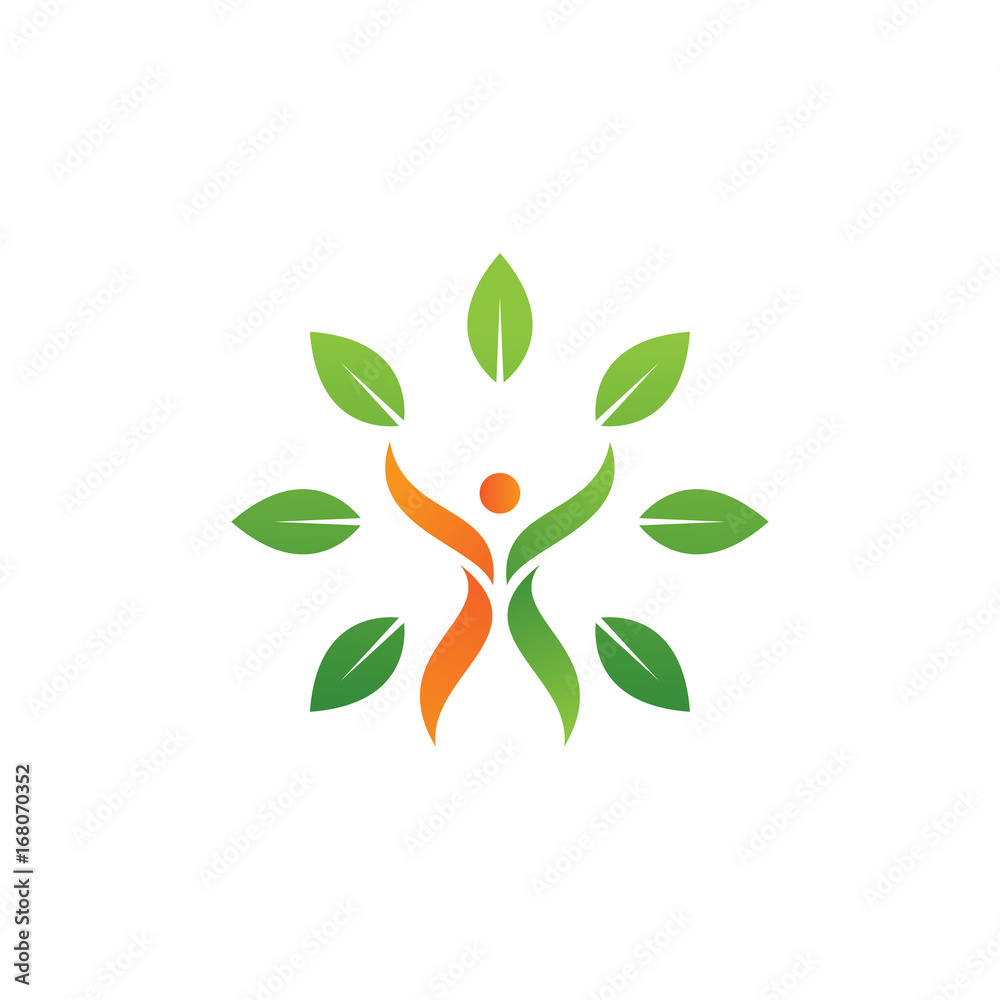 nature people life logo Stock Vector | Adobe Stock