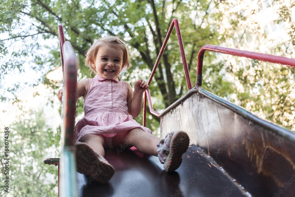 Cute little girl having fun. Stock Photo | Adobe Stock
