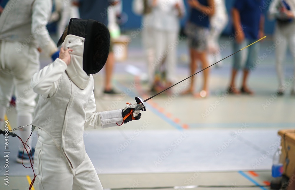 Junior Boy fencing foil Stock Photo | Adobe Stock