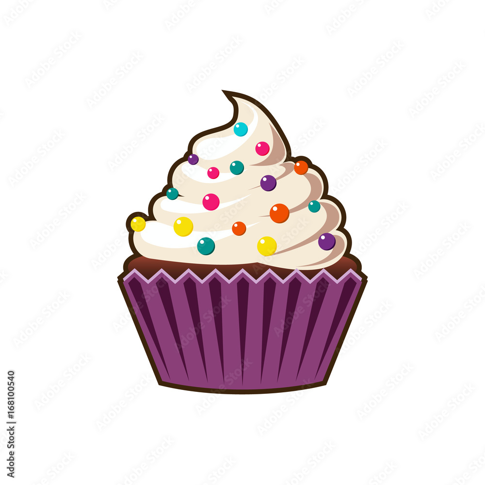 Cute Cupcake Vector