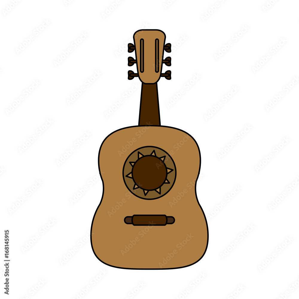 guitarron acoustic guitar icon image vector illustration design vector ...