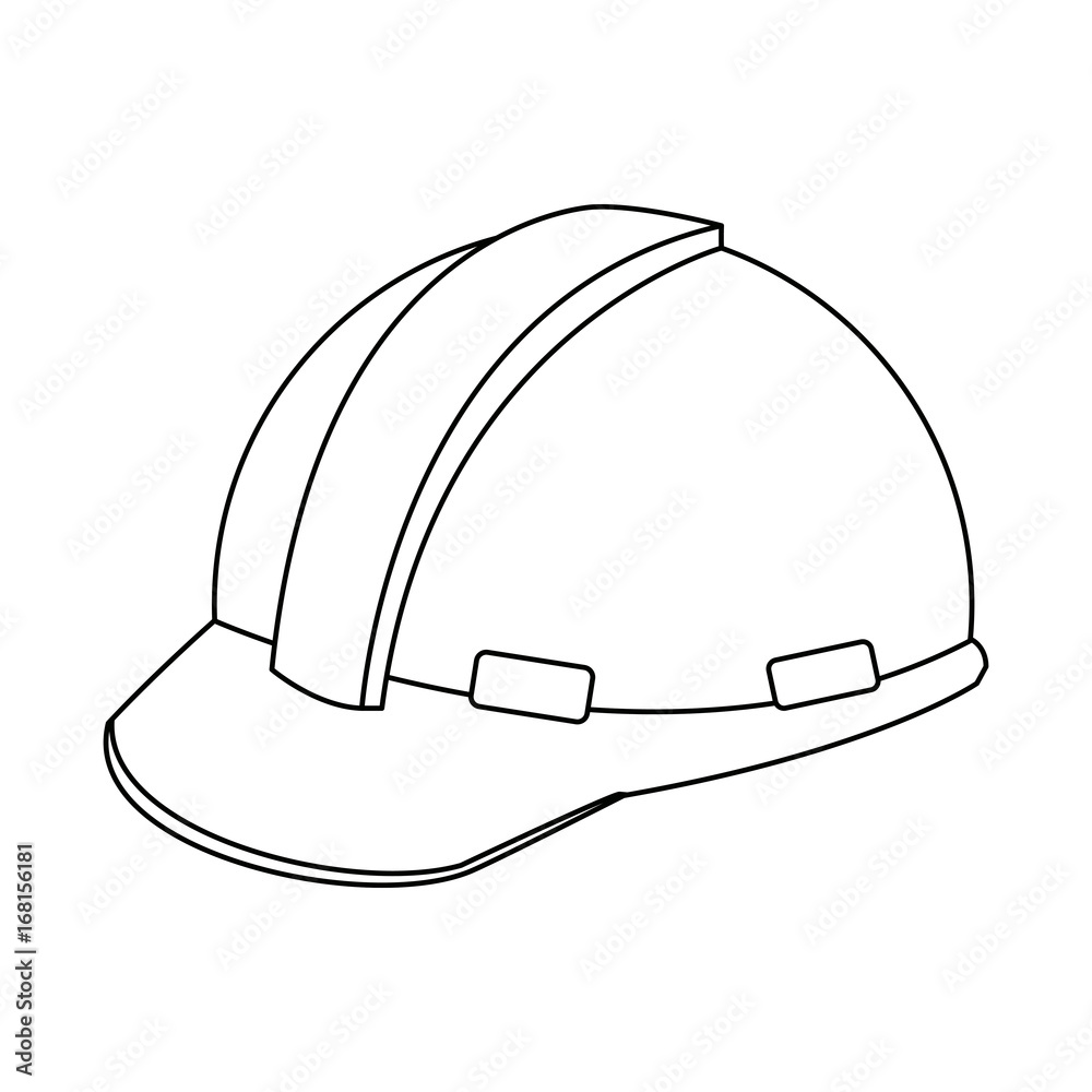 construction helmet element safety in construction work vector ...
