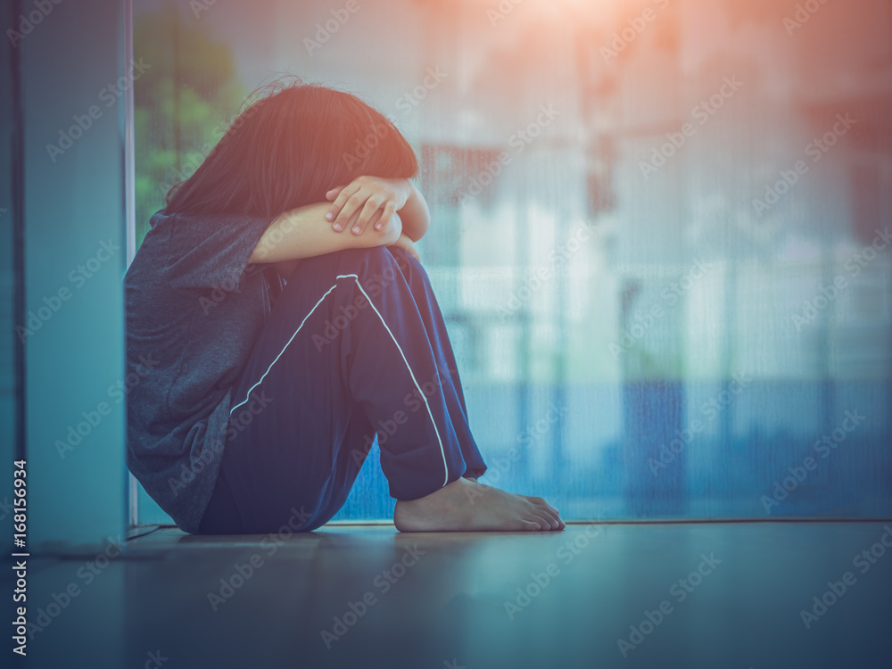 Sad Boy Alone Crying In Rain