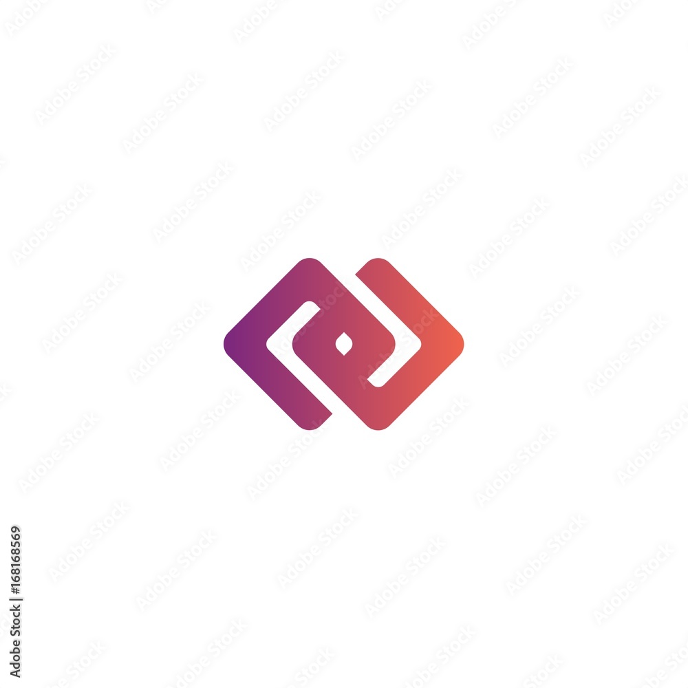 abstract chain Vector logo. Corporate identity. Design elements. purple ...