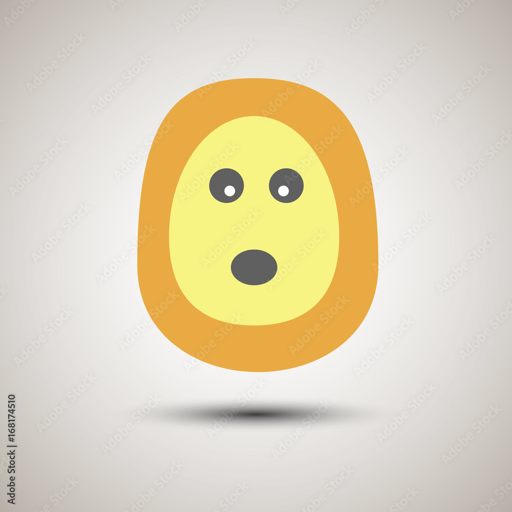 Creative emoji smiley face surprised. Shocked emoticon for apps. Yellow ...