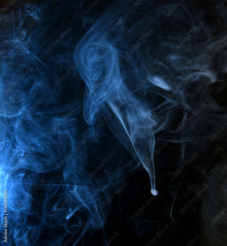 Abstract blue smoke Stock Photo | Adobe Stock