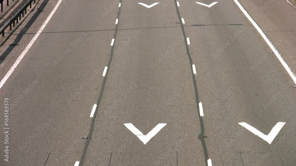 Time lapse of road traffic on the M1 Motorway Northamptonshire England ...