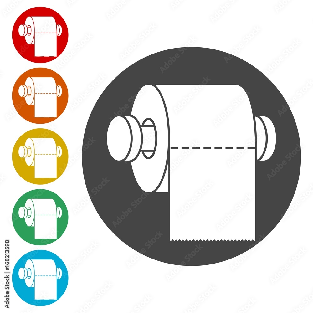 Toilet paper icons set - Illustration Stock Vector | Adobe Stock