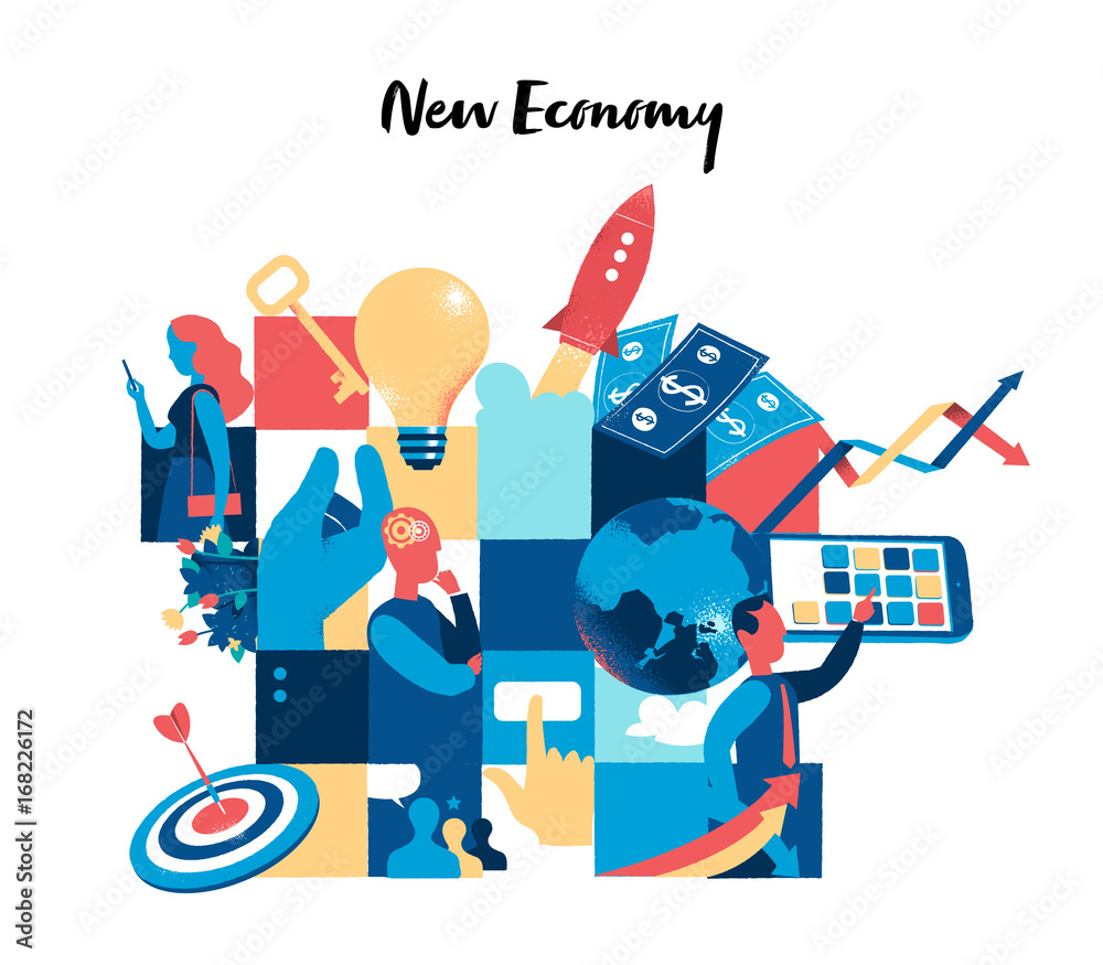 Economia moderna vector de Stock | Adobe Stock