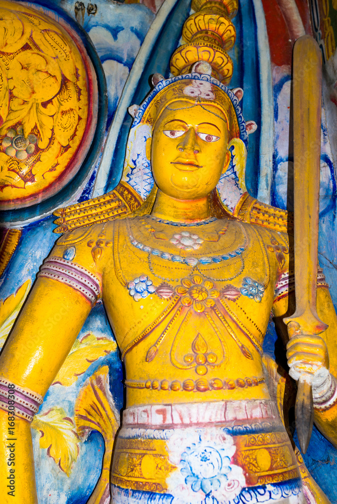 More than 200 years old frescoes and sculptures, inside the temple of ...