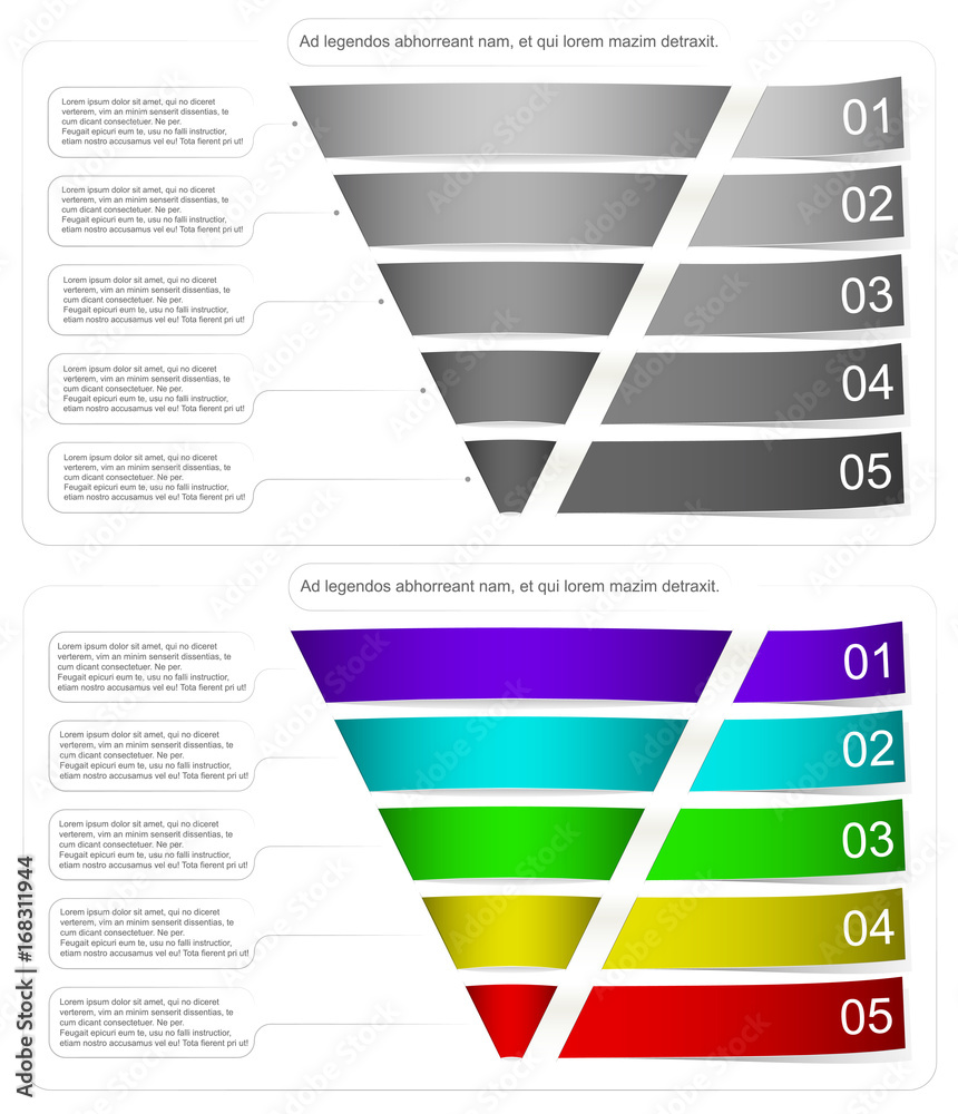 Modern style infographic funnel vector illustration can be used for ...